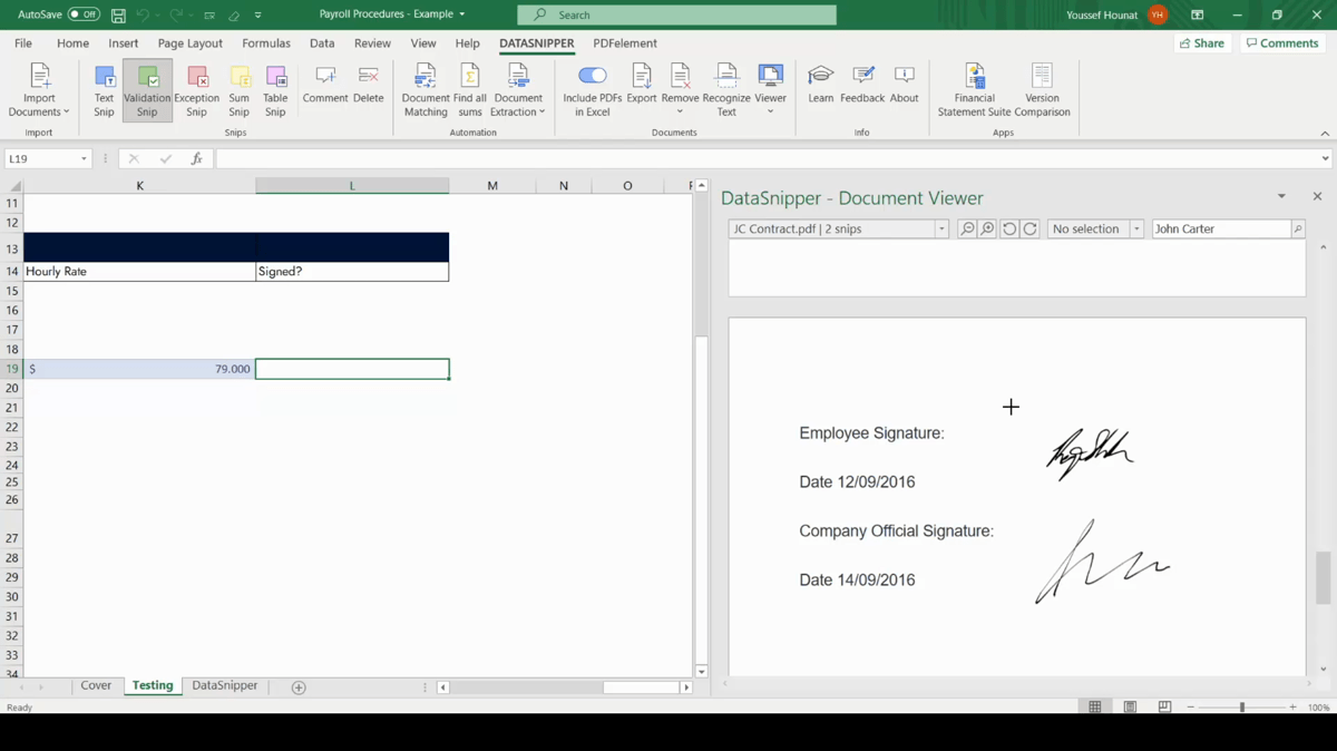 How to perform payroll procedures using DataSnipper