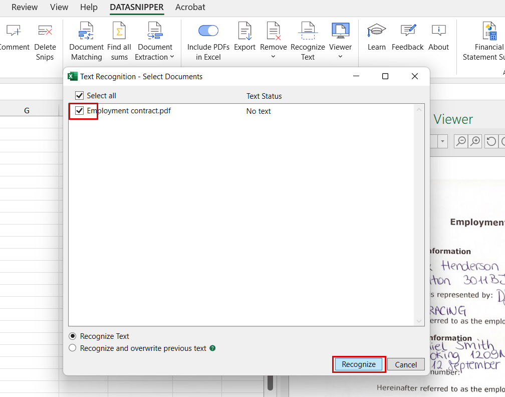 How to use Text Recognition (OCR) to enhance the text quality