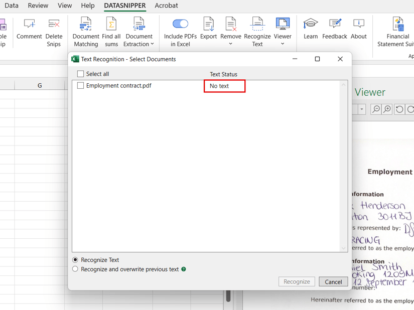 How to use Text Recognition (OCR) to enhance the text quality