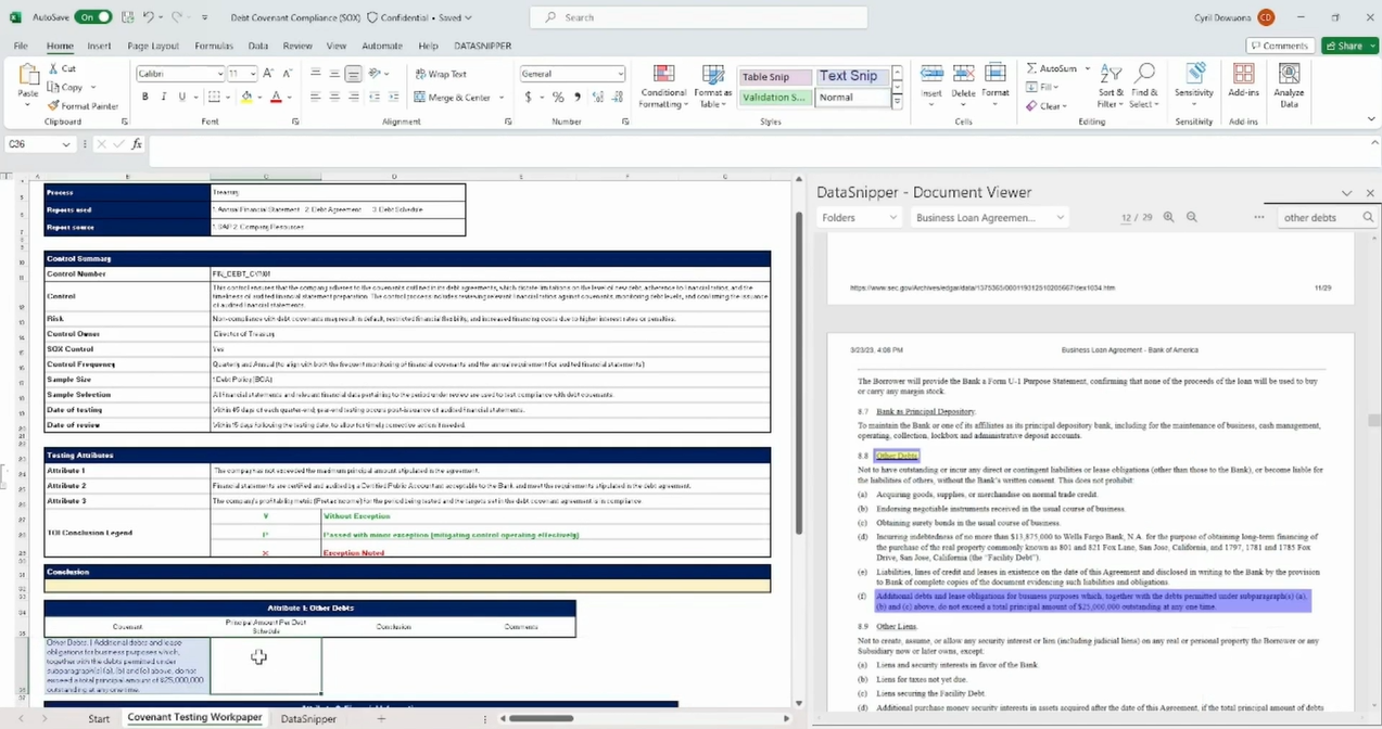 How to streamline SOX controls for Debt Covenant Compliance