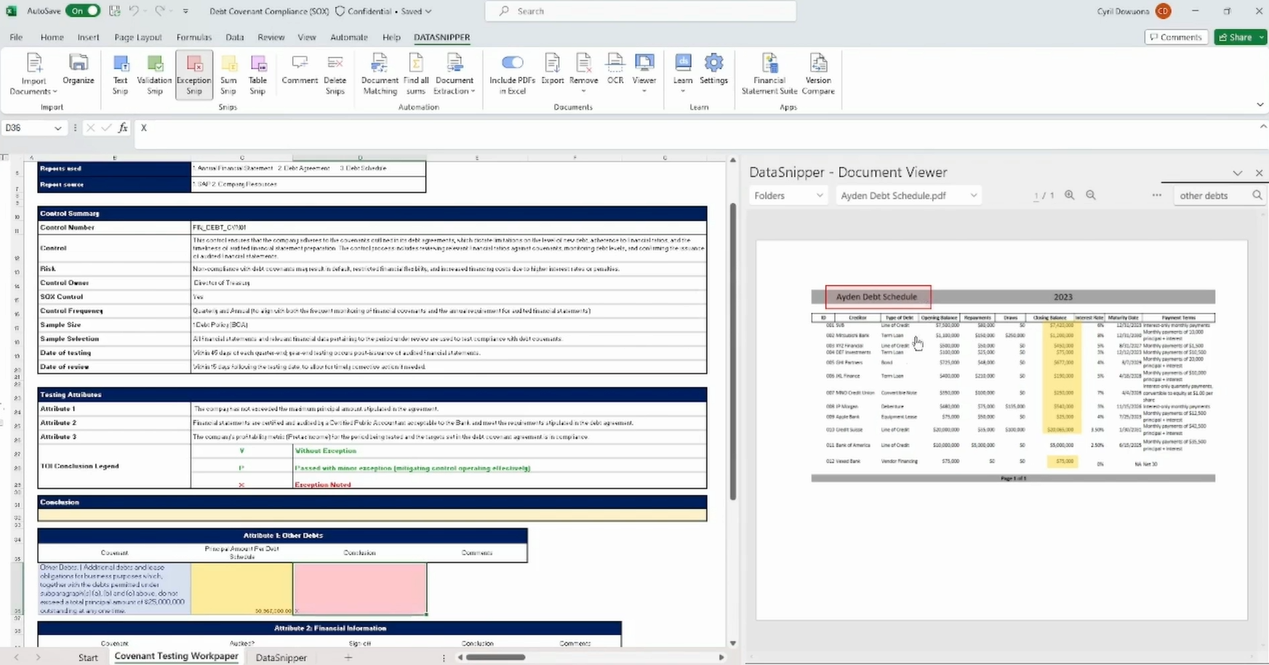 How to streamline SOX controls for Debt Covenant Compliance