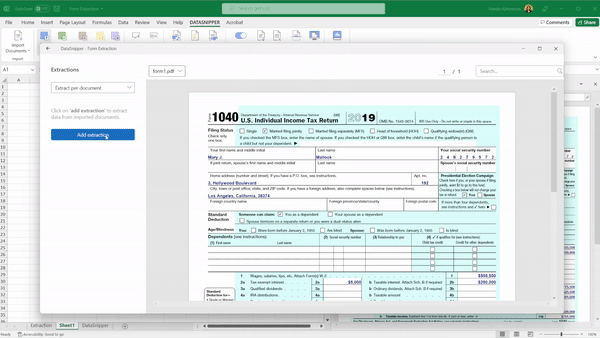 How to use Form Extraction