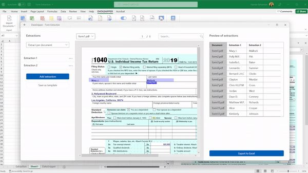 How to use Form Extraction