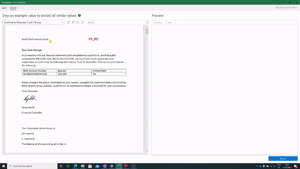 How to perform confirmation procedures using DataSnipper.