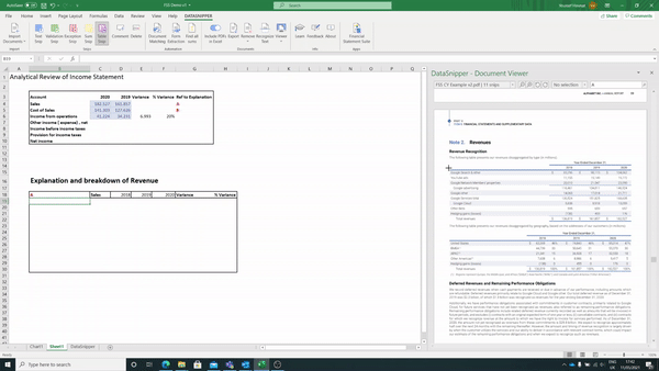 How to perform analytical procedures using DataSnipper