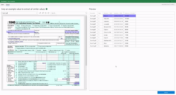How to use Form Extraction