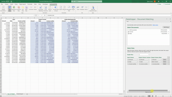 How to use Document Matching with multiple document types