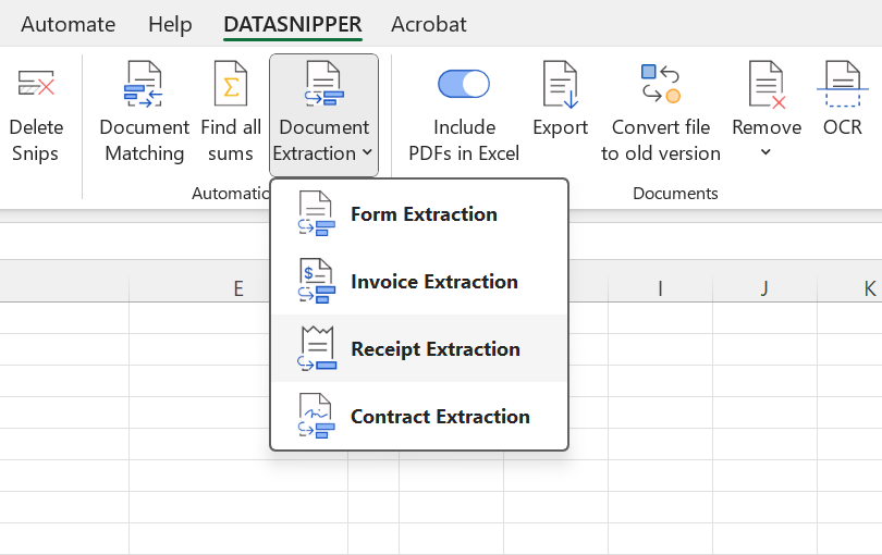 How to use Receipt Extraction
