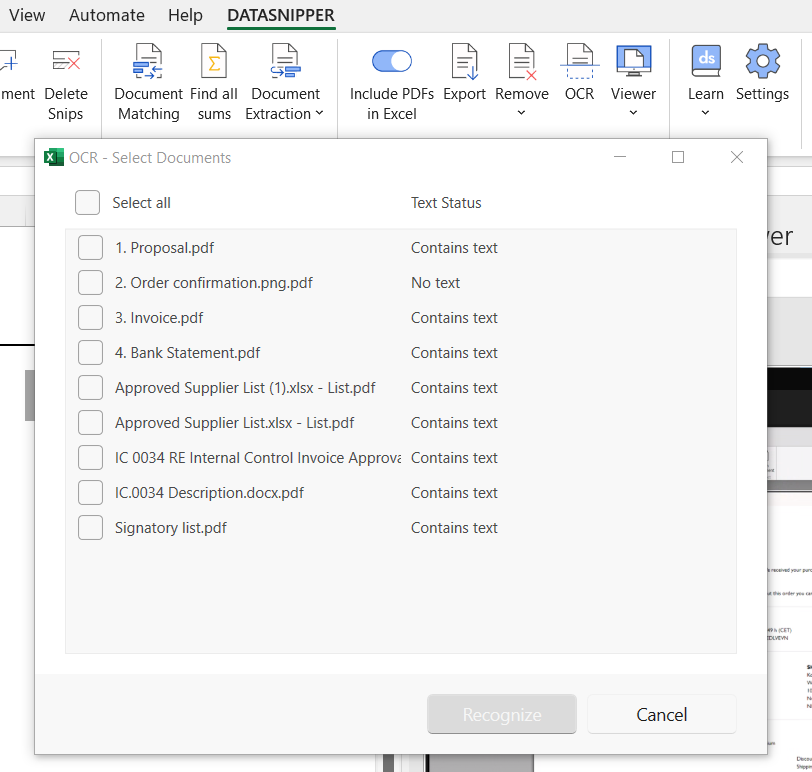 How to use Text Recognition (OCR) to enhance the text quality