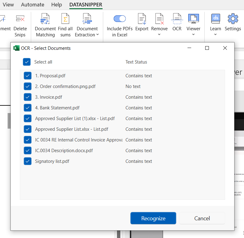 How to use Text Recognition (OCR) to enhance the text quality