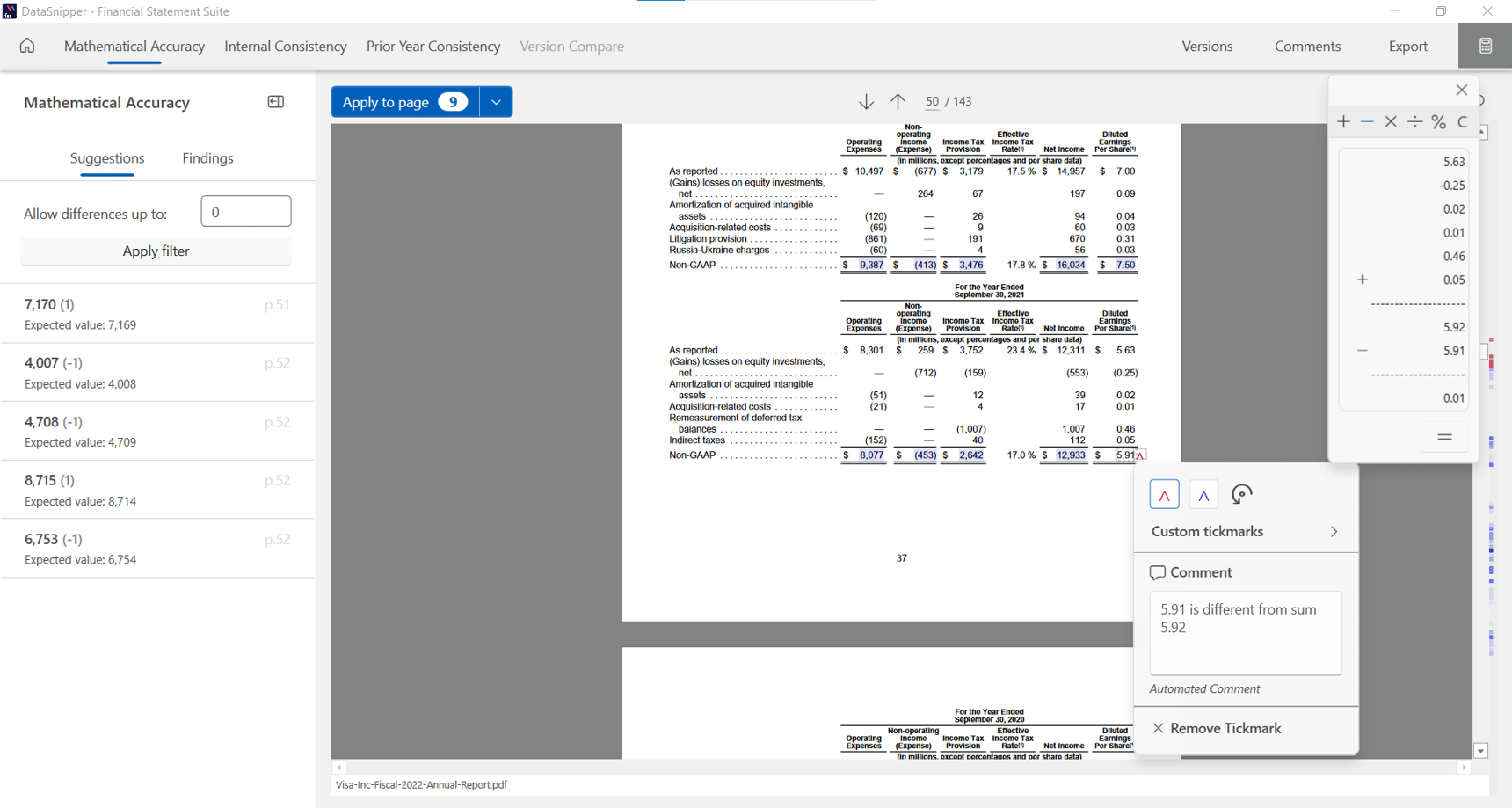How to use the built-in Calculator within Financial Statement Suite