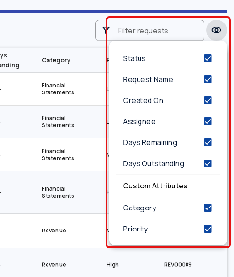 How to set Custom Attributes to document requests