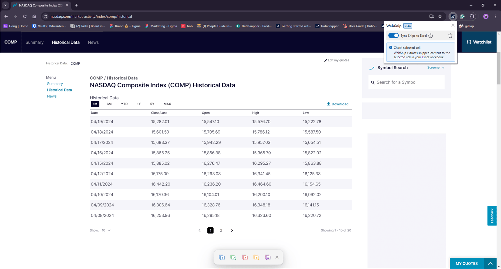 How to use the WebSnip Extension